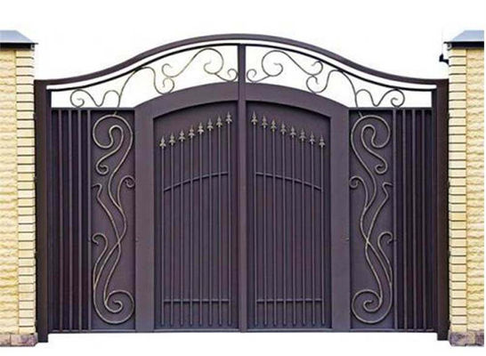 Galvanized New Design Iron Gate , Modern Iron Pipe Door Design