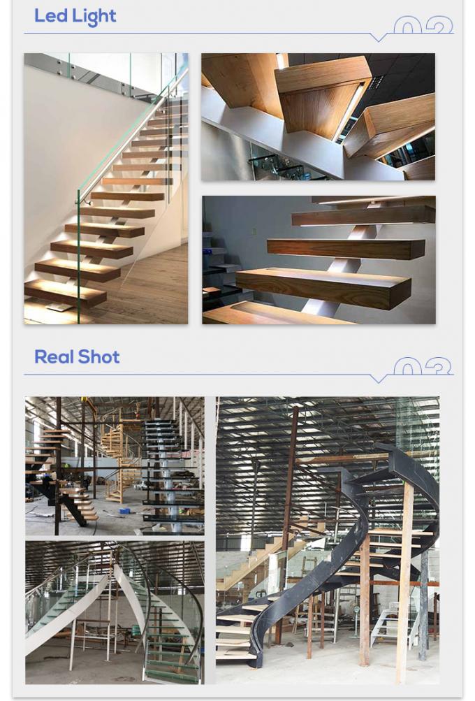 Australian Standard Modern Interior Staircase With Led Marble