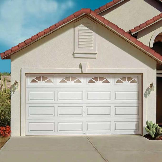 Galvanized Steel Automated Garage Door Modern Insulated Sectional ...